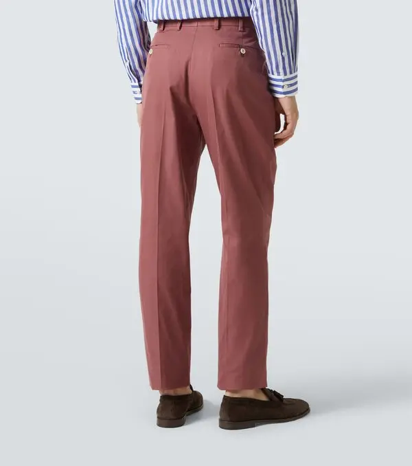 Dunhill Cotton Straight-leg Pants - Red