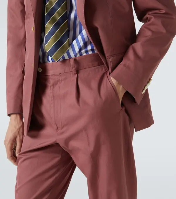 Dunhill Cotton Straight-leg Pants - Red