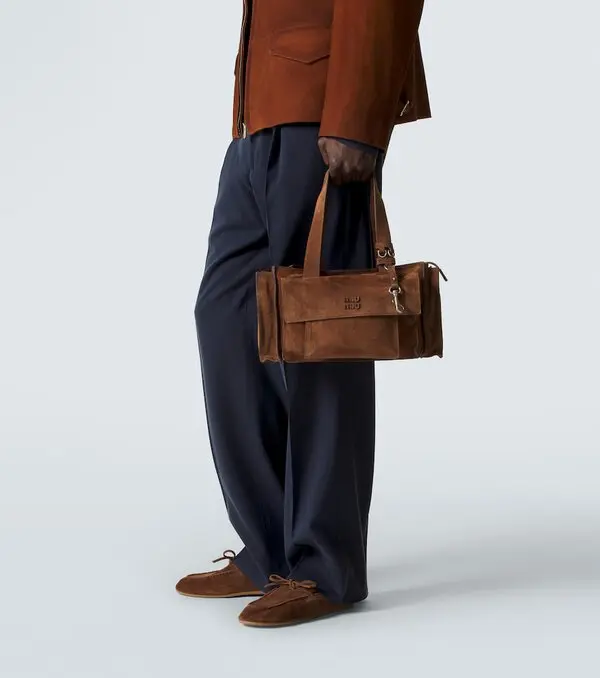 Miu Miu Utilitaire Suede Tote Bag