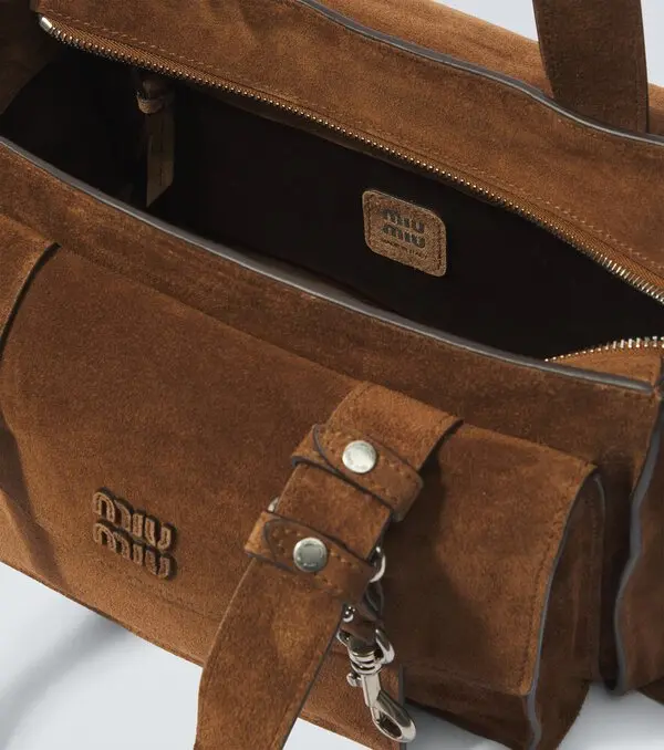 Miu Miu Utilitaire Suede Tote Bag