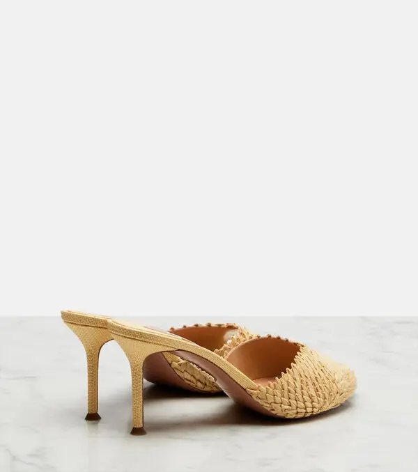AQUAZZURA Rio Flirt Raffia Mules