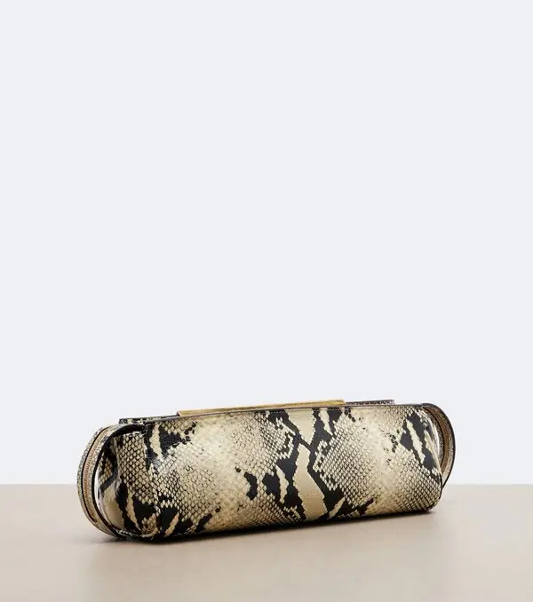 Khaite Donna Leather Clutch - Beige