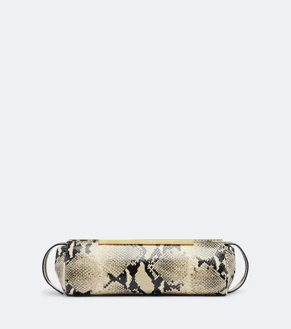 Khaite Donna Leather Clutch - Beige