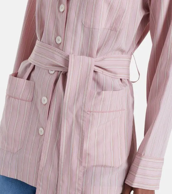 Dolce & Gabbana Belted Striped Shirt