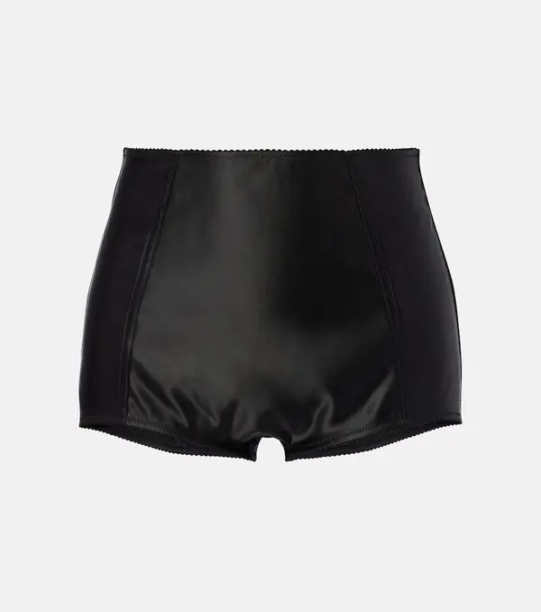 Dolce & Gabbana Satin Micro Shorts - Black