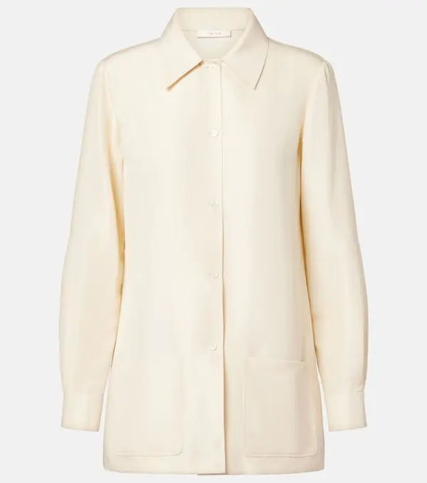 THE ROW Silk Button-down Shirt - White