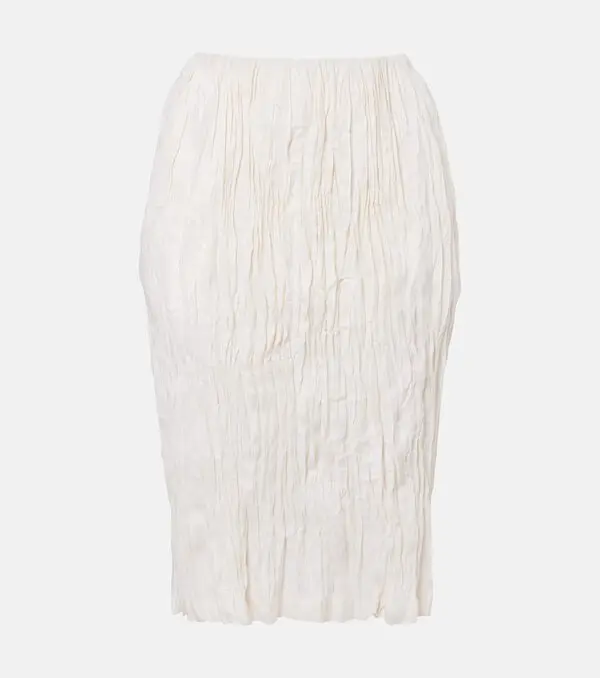 TOTEME Linen Pencil Skirt - White