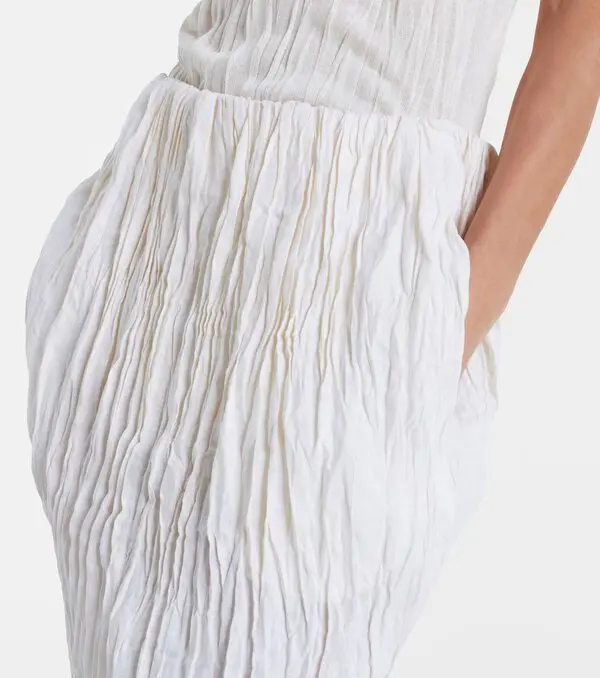 TOTEME Linen Pencil Skirt - White