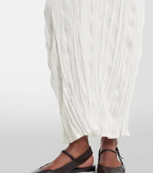 TOTEME Pleated Maxi Dress - White
