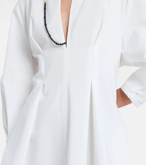 TOTEME Pleated Cotton Mini Dress