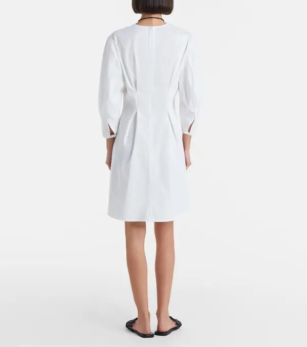 TOTEME Pleated Cotton Mini Dress