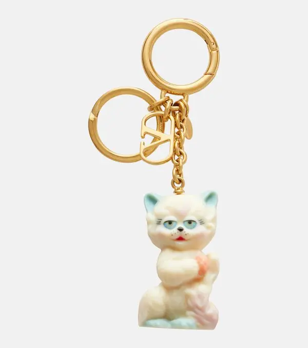 Valentino Garavani Le Chat De La Maison Bag Charm - White