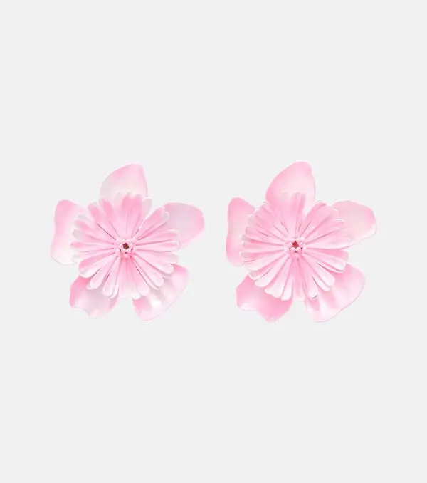 Chloé Floral Clip-on Earrings - Pink
