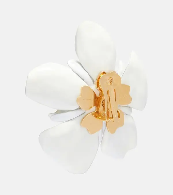 Chloé Floral Clip-on Earrings - White