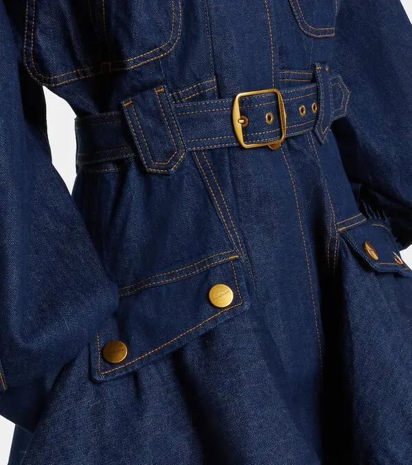 Zimmermann Luna Belted Denim Minidress