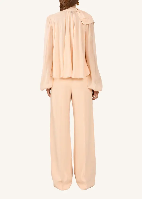 Aiste Hong Ruffle Collar Chiffon Blouse - Peach