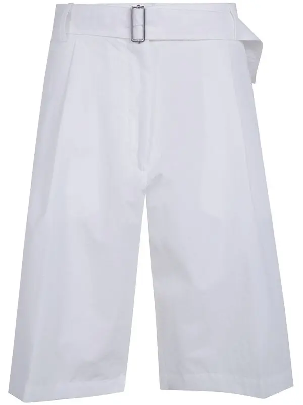 Studio Nicholson Belted Pleated Short - White