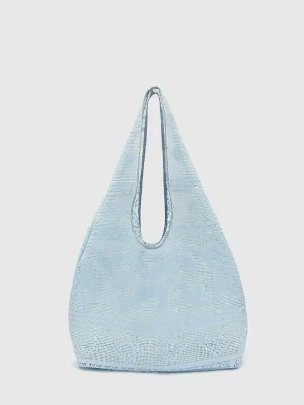 REFORMATION Aurelia Tote Bag Mist Floral Lace