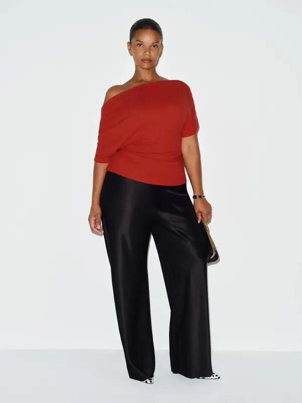 REFORMATION Iris Knit Top Es - Red