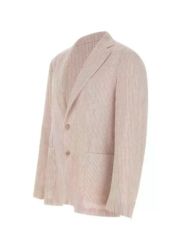 BARBA NAPOLI Easy J Striped Patch-pocket Blazer - Neutrals