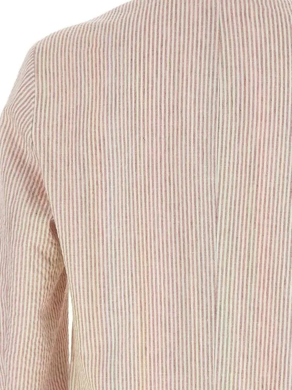 BARBA NAPOLI Easy J Striped Patch-pocket Blazer - Neutrals