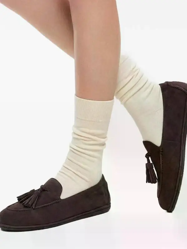 SCAROSSO Anais Tassel Loafers - Brown