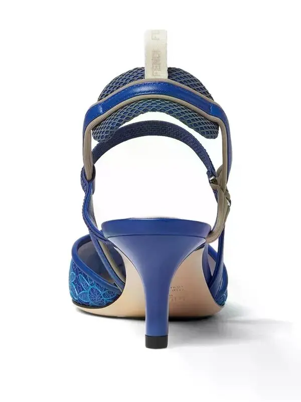 Fendi Colibrì Lite Floral Slingback Kitten Heels