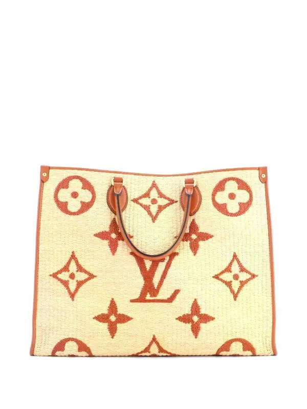 LOUIS VUITTON Onthego Gm Tote Monogram Raffia