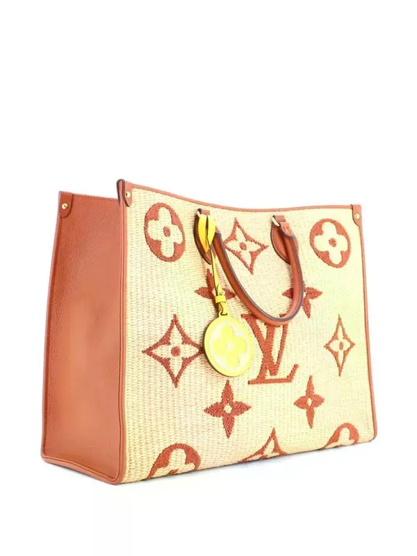 LOUIS VUITTON Onthego Gm Tote Monogram Raffia