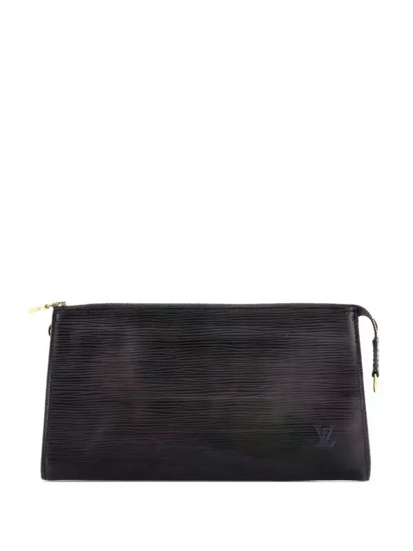 LOUIS VUITTON Pochette Accessoires Epi Leather Clutch Bag - Black