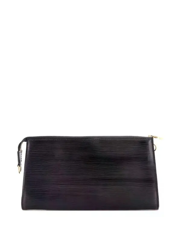 LOUIS VUITTON Pochette Accessoires Epi Leather Clutch Bag - Black