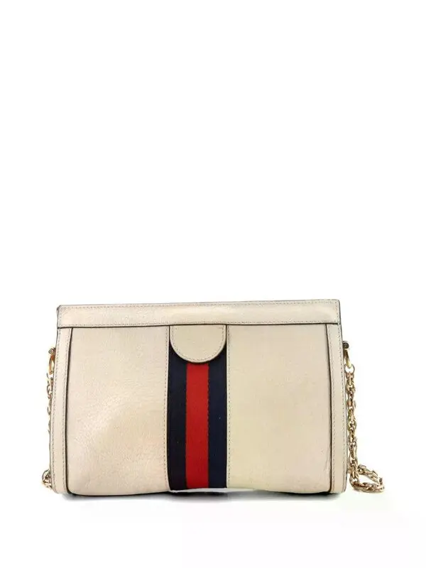 Gucci Ophidia Chain Shoulder Bag Leather Small - Neutrals
