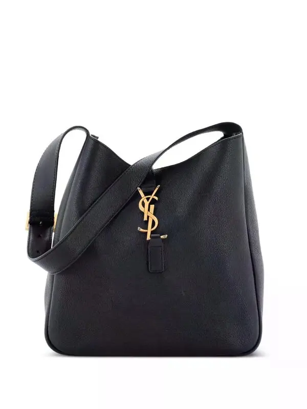 Saint Laurent Le 5 A 7 Supple Leather Small Hobo Bag - Black