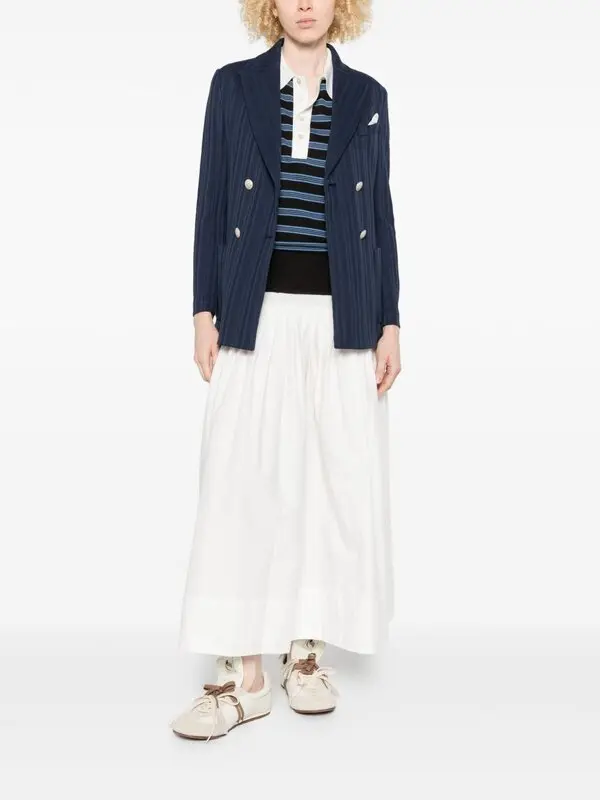 CIRCOLO 1901 Cotton Double-breasted Jacket - Blue