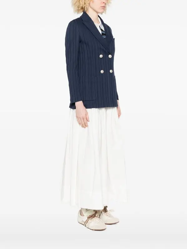 CIRCOLO 1901 Cotton Double-breasted Jacket - Blue