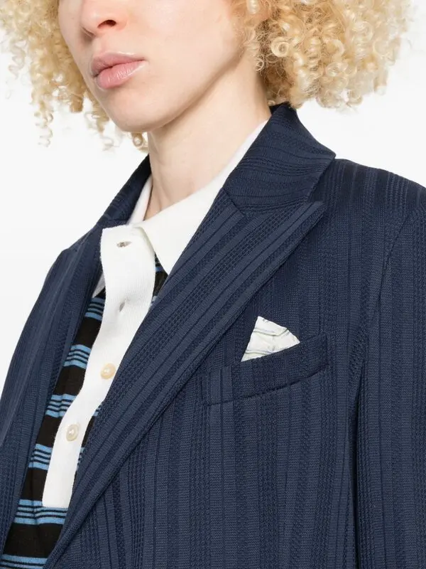 CIRCOLO 1901 Cotton Double-breasted Jacket - Blue