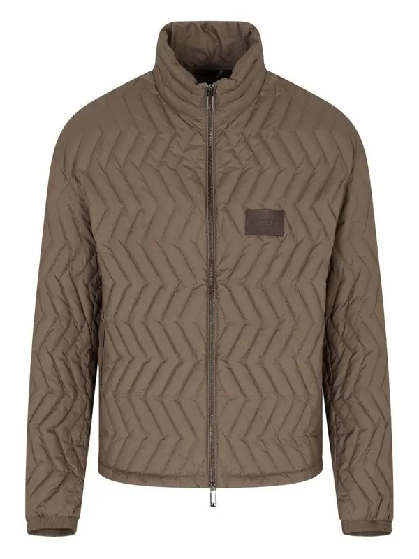 Emporio Armani Quilted Down Jacket - Beige