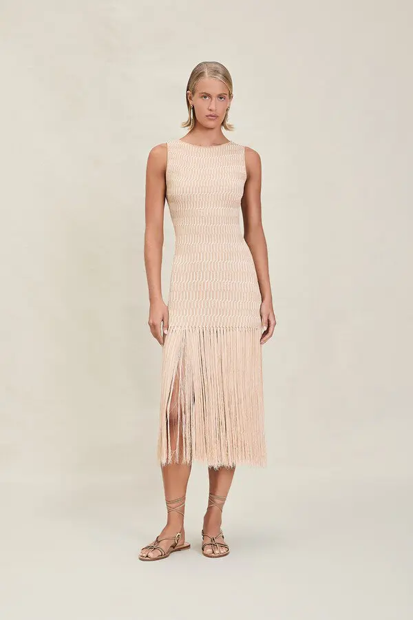 Devon Windsor Leiza Dress - Neutral