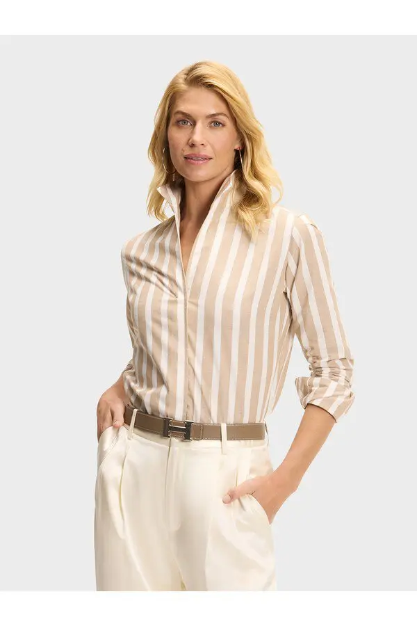 SARAH ALEXANDRA Signature Khaki Era Shirt - Stripe