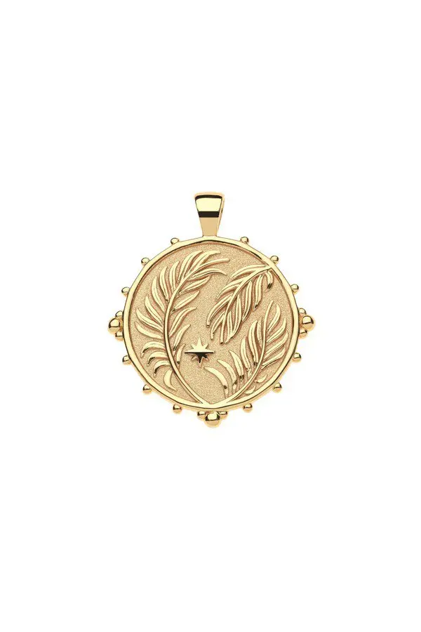 JANE WIN X Ann Norton Sculpture Gardens Wanderlust Palms Pendant - Gold