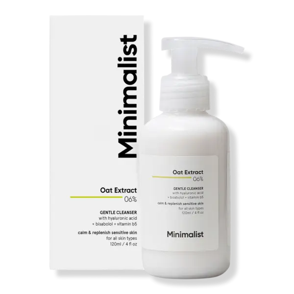 MINIMALIST Oat Extract 6% Gentle Face Cleanser For Sensitive & Dry Skin - One-color