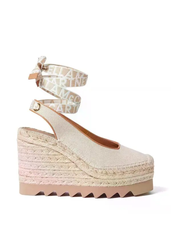 Stella McCartney Gaia Slingback Wedge Espadrilles