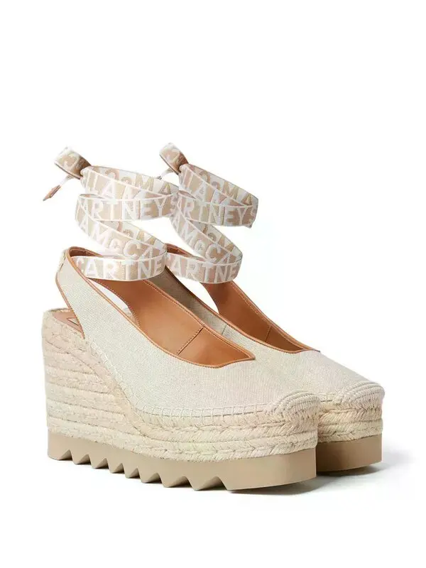 Stella McCartney Gaia Slingback Wedge Espadrilles