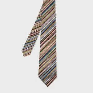 Paul Smith Signature Stripe Silk Neck Tie - Multicolour