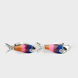 Paul Smith Artist Stripe Fish' Cufflinks - Multicolour