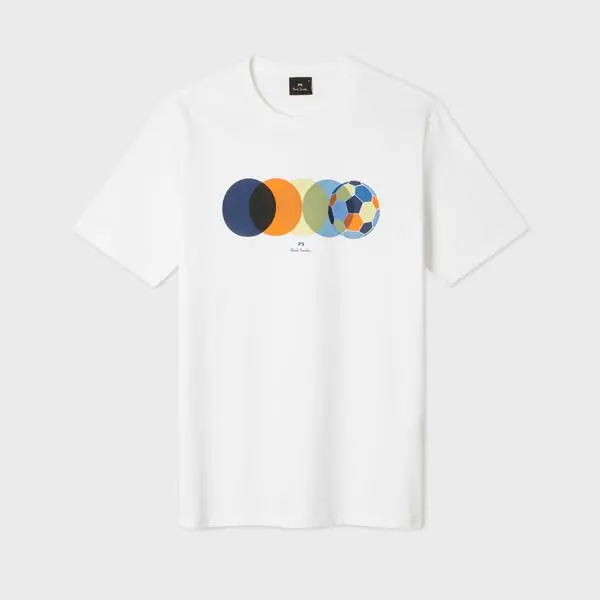 Paul Smith Football Circles' Print T-shirt - White