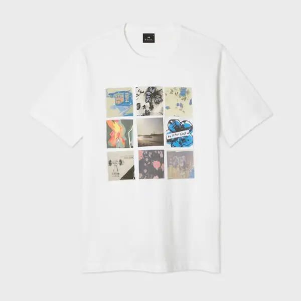 Paul Smith Organic Cotton 'squares' T-shirt - White
