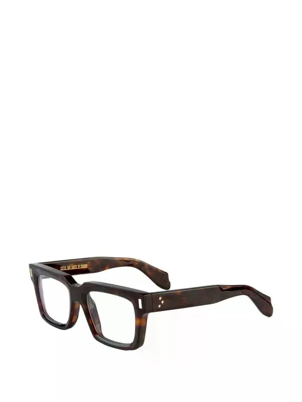CUTLER & GROSS Geometric Frame Glasses - Brown