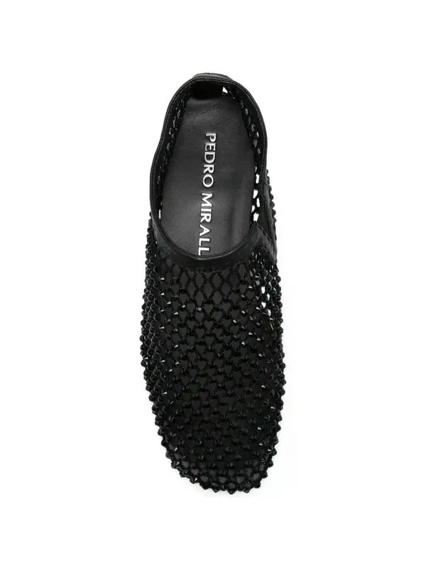 PEDRO MIRALLES Zucaina Crystal-embellished Mesh Pumps