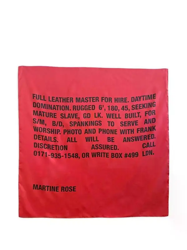 Martine Rose Logo-lettering Scarf - Red